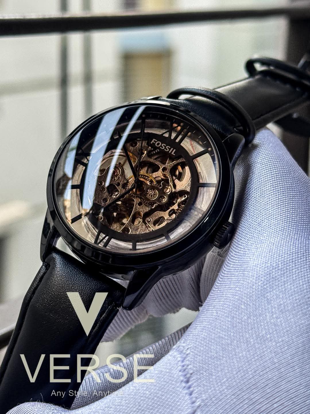 Fossil Automatic Black Belt Black Case Brown-Black Dial AA - VERSE – VERSE