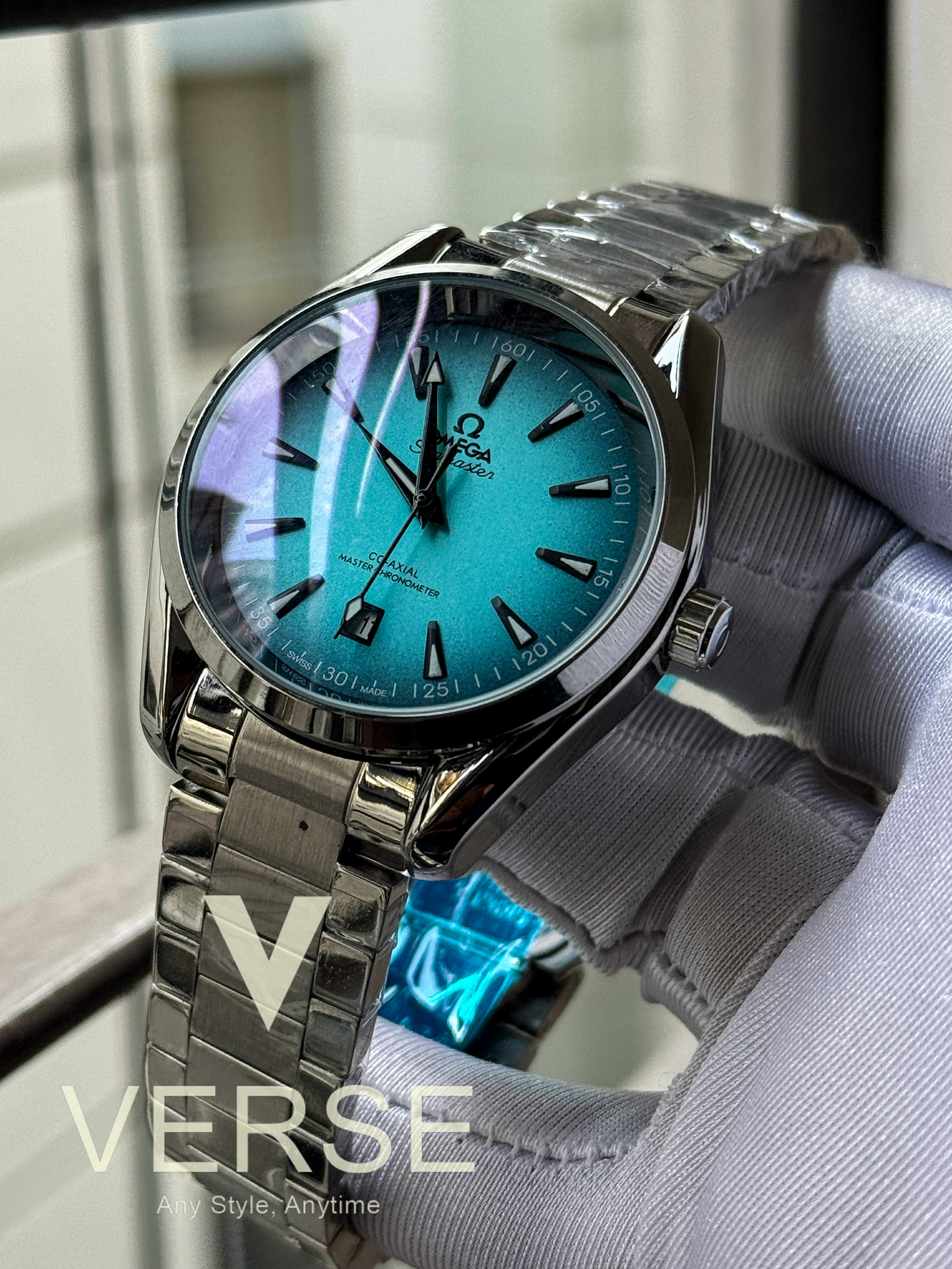 Omega Seamaster AquaTerra Automatic Lacquered Turquoise Gradient Dial ...